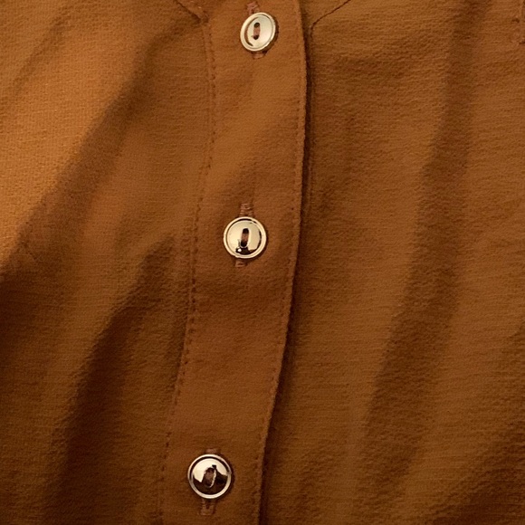 Zenobia | Tops | Womens Plus Mustard Color Blouse With Gold Button ...